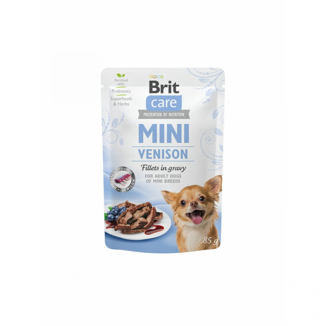 Brit Care Mini wet Venison fillets in gravy 85 g mitrā barība suņiem